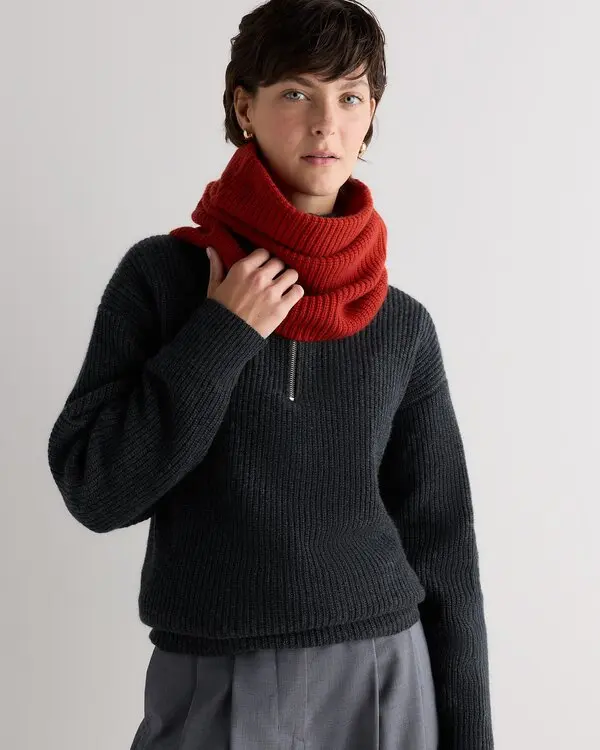 Quince Mongolian Cashmere Snood - Dune Red