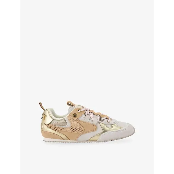 Kurt Geiger Slim Leather Trainers - White/comb