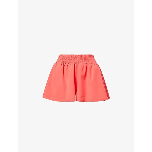 TALA Woven Shorts With Ruched Waist - Soft Coral