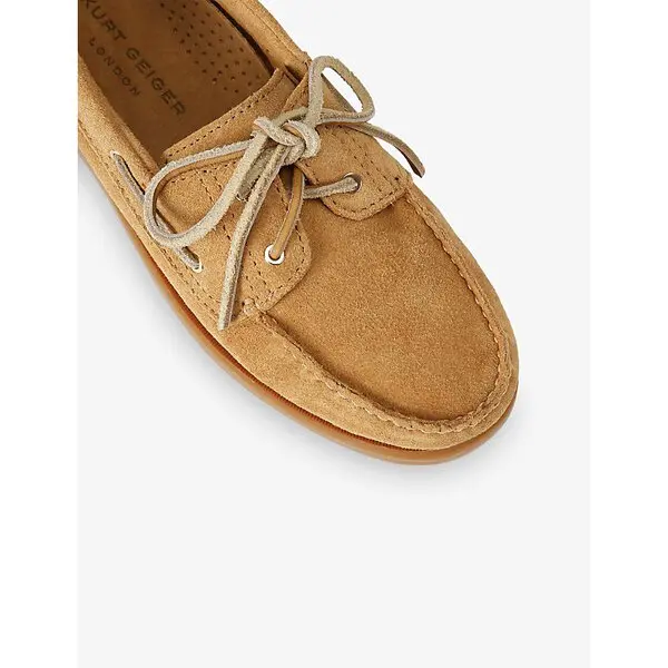 Kurt Geiger Suede Deck Shoes - Tan