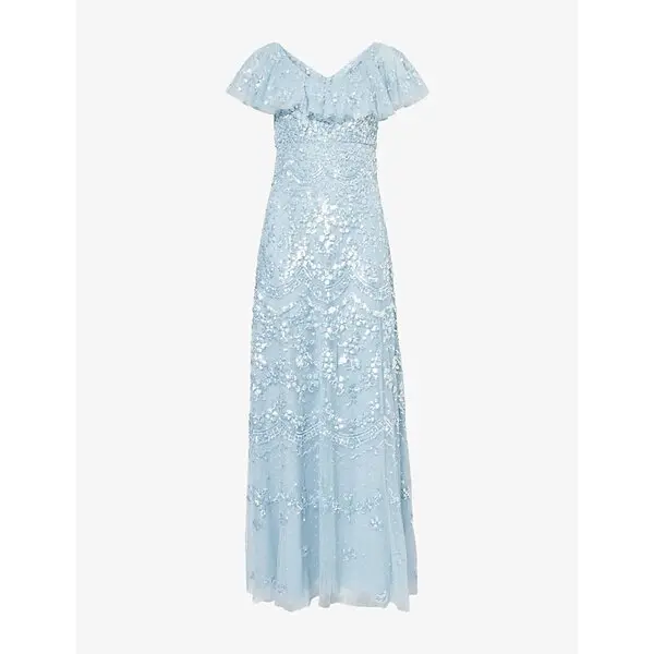 NEEDLE & THREAD Freya V-neck Tulle Gown