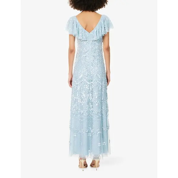 NEEDLE & THREAD Freya V-neck Tulle Gown