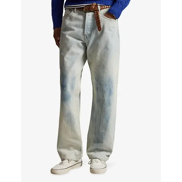 Polo Ralph Lauren Distressed Straight-leg Denim Jeans