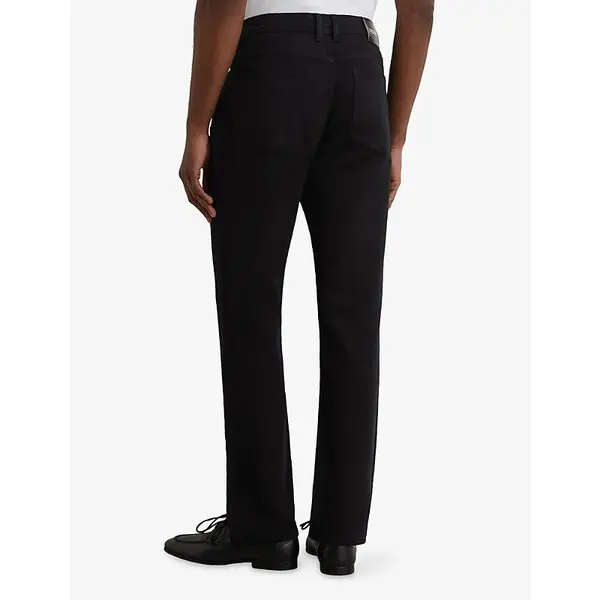 REISS Bishopsgate Tapered-leg Slim-fit Denim Jeans - Solid Black