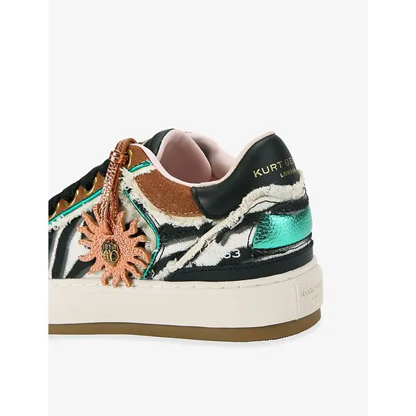Kurt Geiger Southbank Suede And Woven Trainers