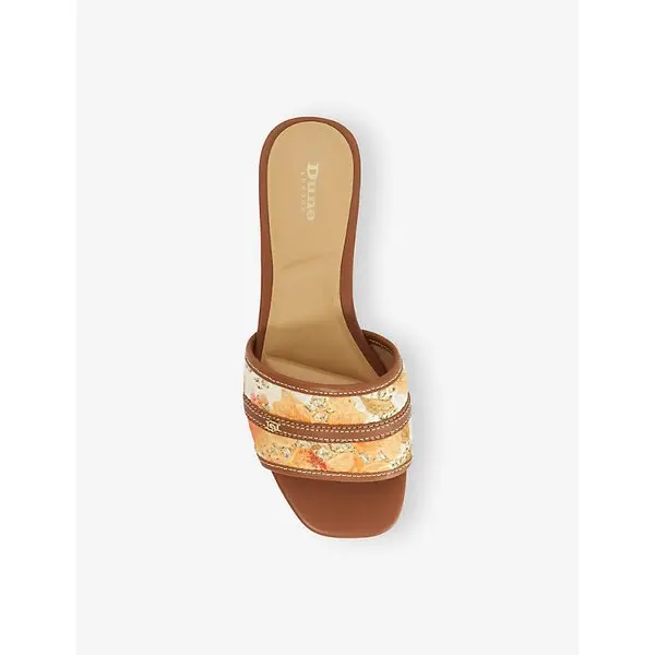 DUNE Leti Floral Raffia Slides