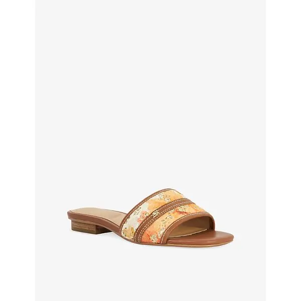 DUNE Leti Floral Raffia Slides