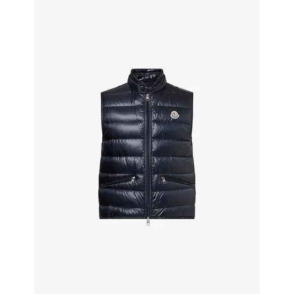 Moncler Gui Brand-badge Shell-down Gilet - Blue
