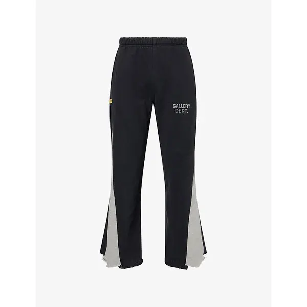 GALLERY DEPT. Twisted Flared-leg Cotton Jogging Bottoms - Washed Black/grey
