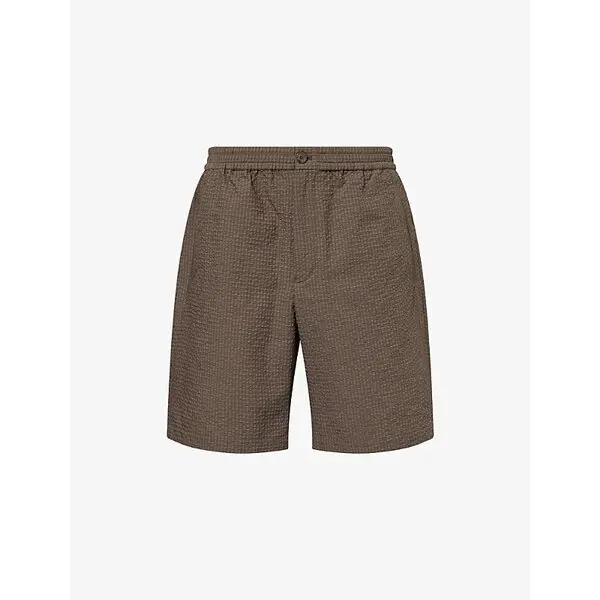 Emporio Armani Seersucker Woven Bermuda Shorts