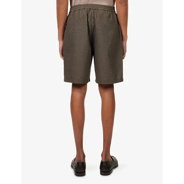 Emporio Armani Seersucker Woven Bermuda Shorts