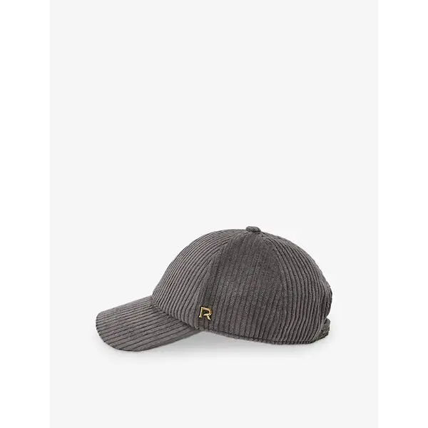 REISS Cotton-corduroy Cap - Charcoal