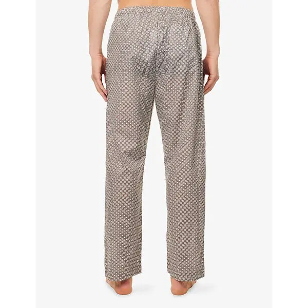 Derek Rose Ledbury 96 Printed Cotton Trousers