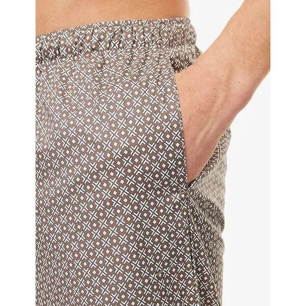 Derek Rose Ledbury 96 Printed Cotton Trousers