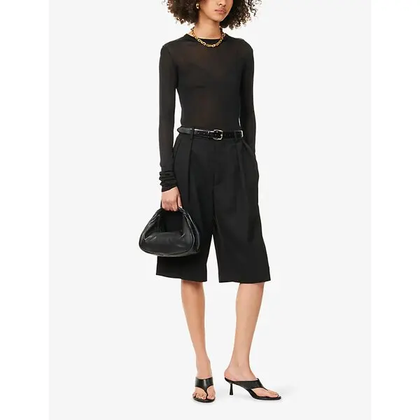 THE FRANKIE SHOP Knitted Woven Top