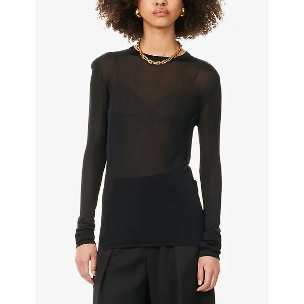 THE FRANKIE SHOP Knitted Woven Top