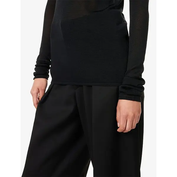 THE FRANKIE SHOP Knitted Woven Top