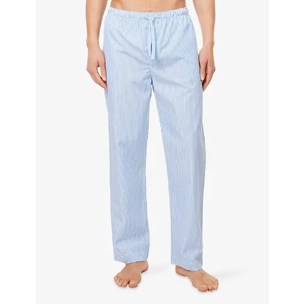 Derek Rose James Stripe Cotton Pyjama Trousers