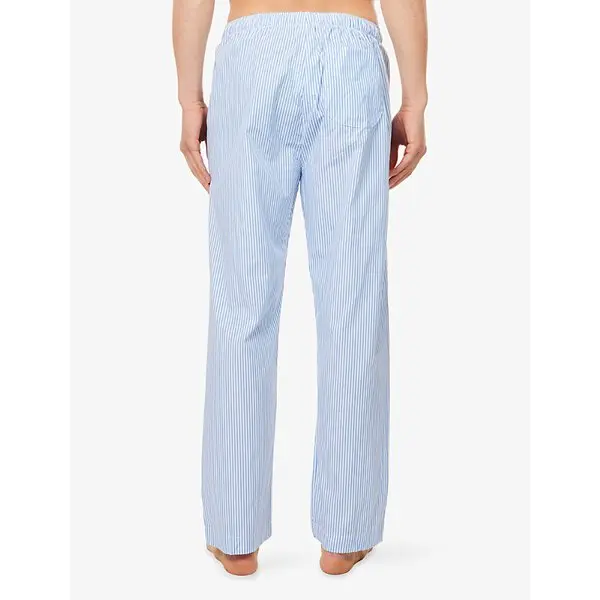 Derek Rose James Stripe Cotton Pyjama Trousers