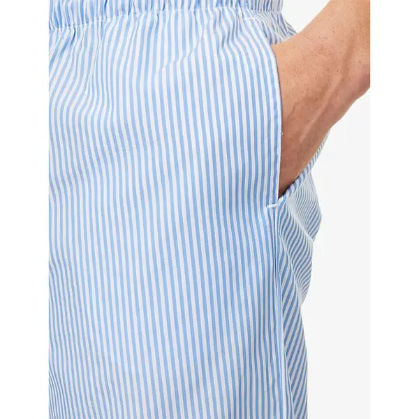 Derek Rose James Stripe Cotton Pyjama Trousers