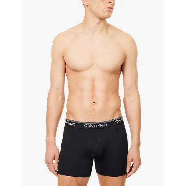 Calvin Klein Micro Logo-waistband Pack-of-five Stretch-jersey Boxer Briefs - Multi