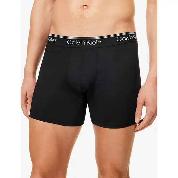 Calvin Klein Micro Logo-waistband Pack-of-five Stretch-jersey Boxer Briefs - Multi