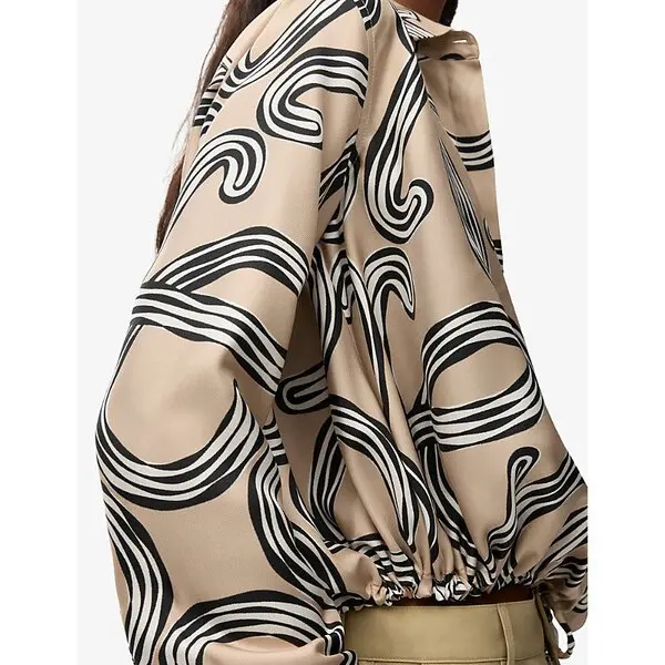Loewe X Paula's Ibiza Anagram-print Silk Shirt - Beige/black