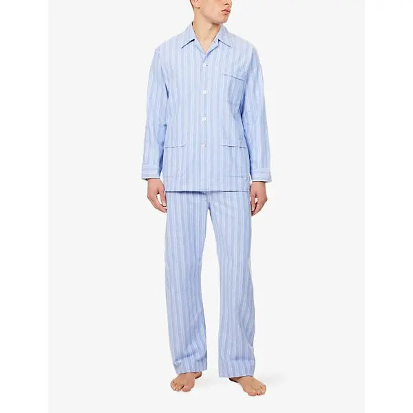 Derek Rose Arrna 20 Stripe Cotton Pyjama Set