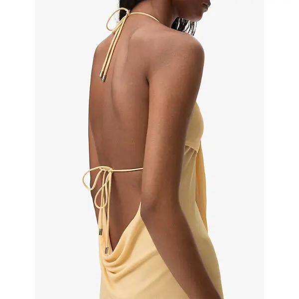 Loewe X Paula's Ibiza Tie-front Halterneck Maxi Dress