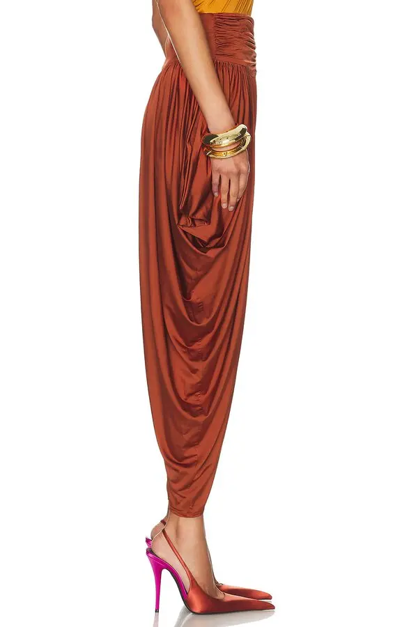 Balmain Pleated Fluid Jersey Pants