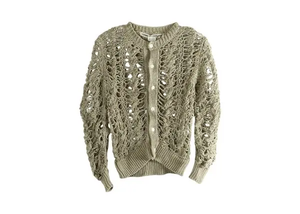 Comme Des Garçons Sheer Knit Cardigan - Ecru