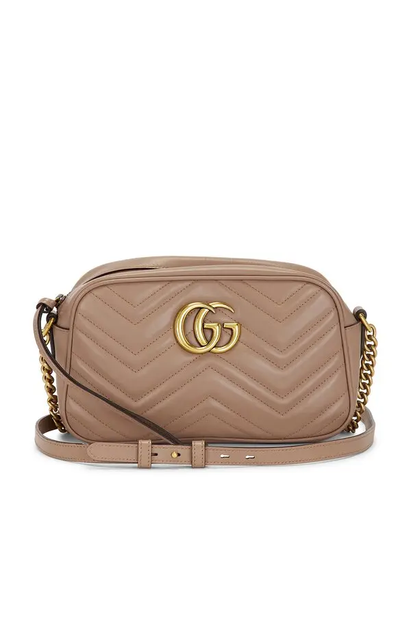 Gucci Mini Gg Marmont Shoulder Bag - Dusty Pink