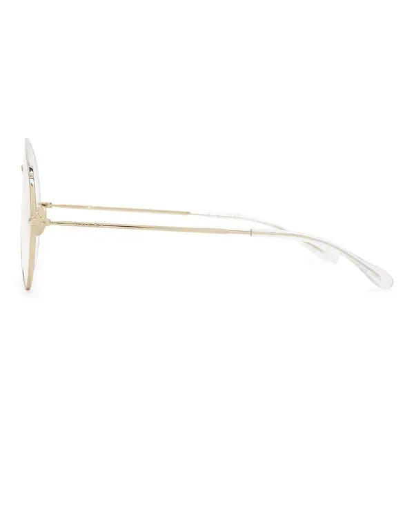 Gucci Aviator Eyeglasses - Gold & Transparent