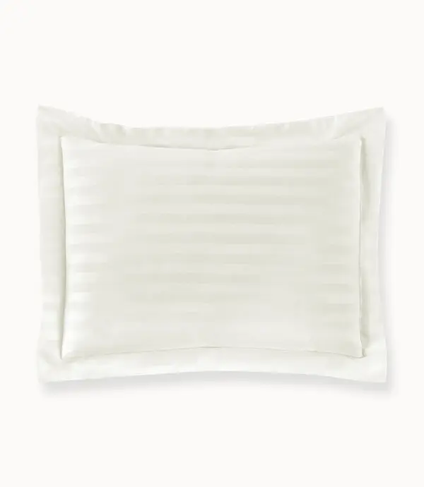 PEACOCK ALLEY Soprano Stripe Sateen Sham - Ivory