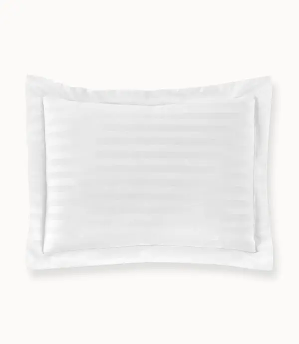 PEACOCK ALLEY Soprano Stripe Sateen Sham - White