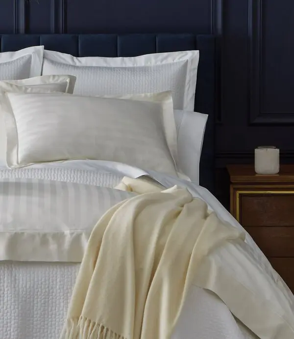 PEACOCK ALLEY Soprano Stripe Sateen Sham - White