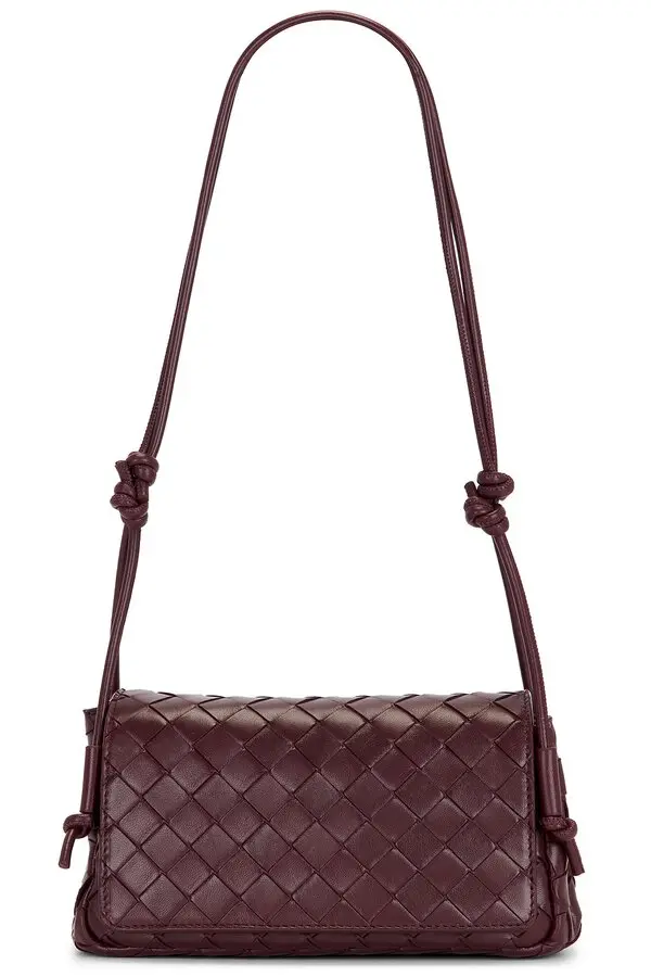 Bottega Veneta Notturno Bag - Deep Mahogany & Gold