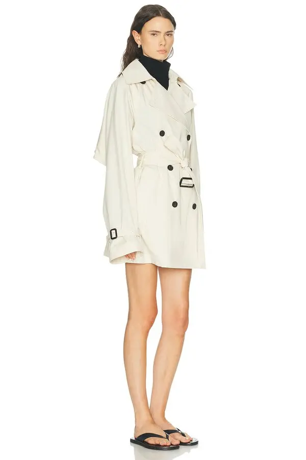 TOTEME Washed Cotton Trench Coat - Stone