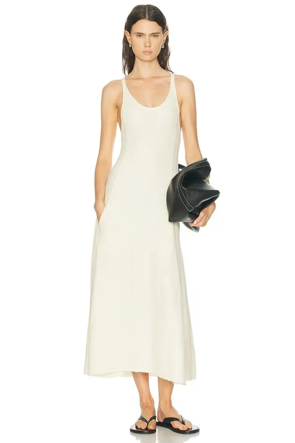 TOTEME Sculpted Cotton Dress - Ecru