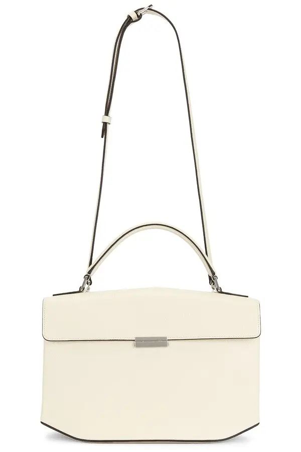 TOTEME Box Grained Leather Top Handle Bag - Milk
