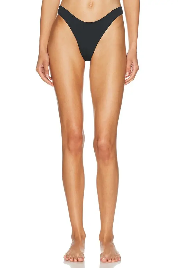 SKIMS Signature Swim Tanga Bikini Bottom - Onyx