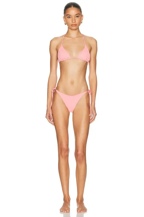 SKIMS Signature Swim Triangle Bikini Top - Melon