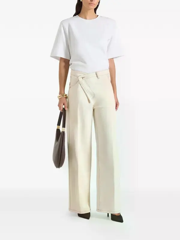 Manière De Voir Astrid Wrapover Wide-leg Jeans