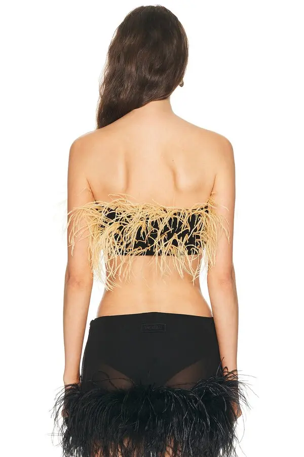 Lapointe Feather Bandeau Top