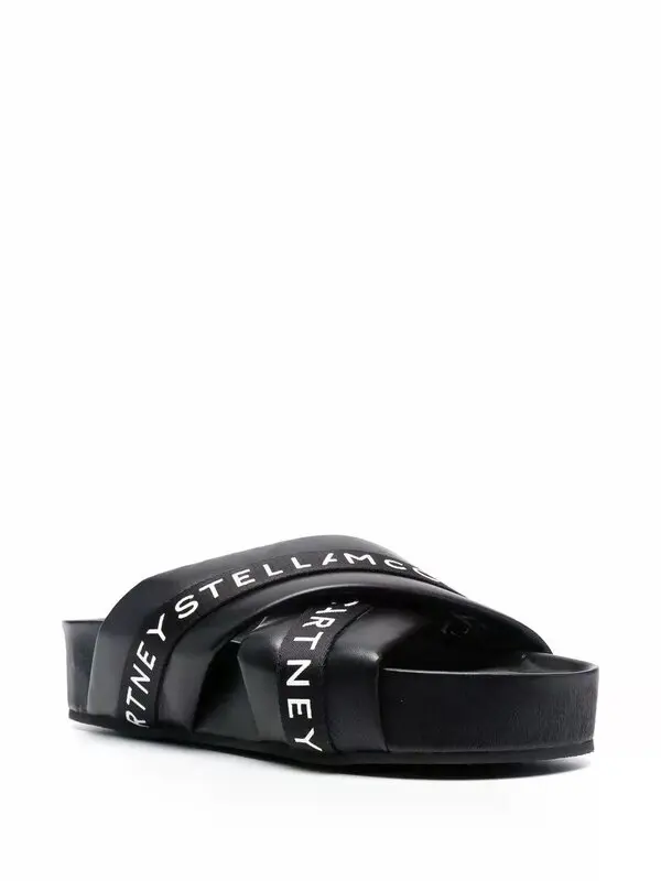 Stella McCartney Logo Tape Platform Sandals