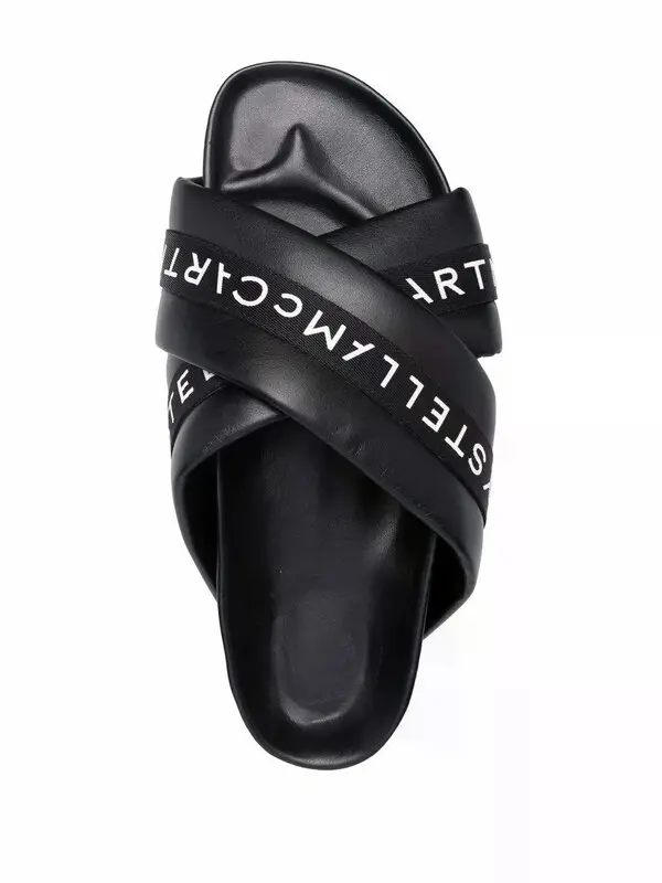Stella McCartney Logo Tape Platform Sandals