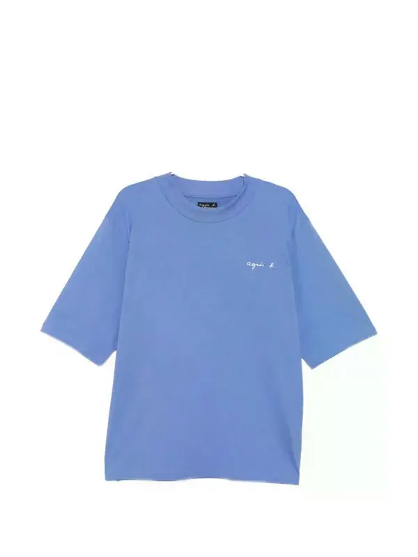 AGNES B. Logo-print T-shirt - Blue