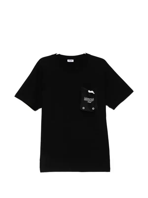 Moschino Logo-print Pocket T-shirt - Black