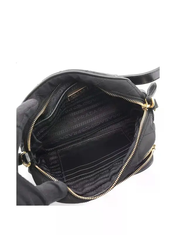 Prada 2000s Floral-embroidered Cross Body Bag