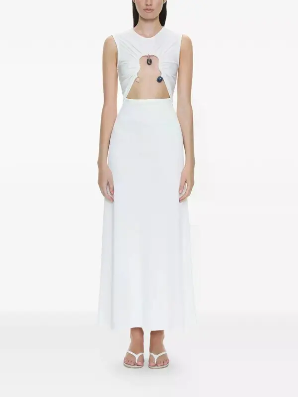 Christopher Esber Hiero Crystal Dress - White